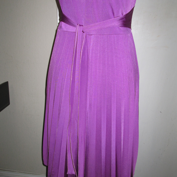 Miss Bisou | Dresses | Deep Lavender Miss Bisou Pleated Cocktail Dress ...